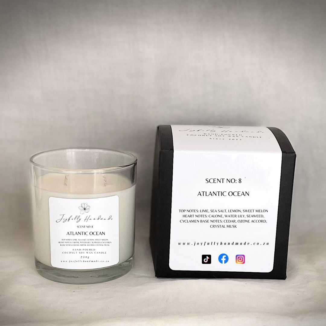 Scent No8: Atlantic Ocean Candle - Joyfully Handmade